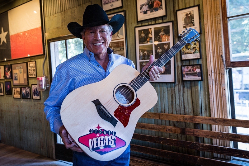 Las Vegas Presents George Strait with Custom Guitar | BackStage360.com
