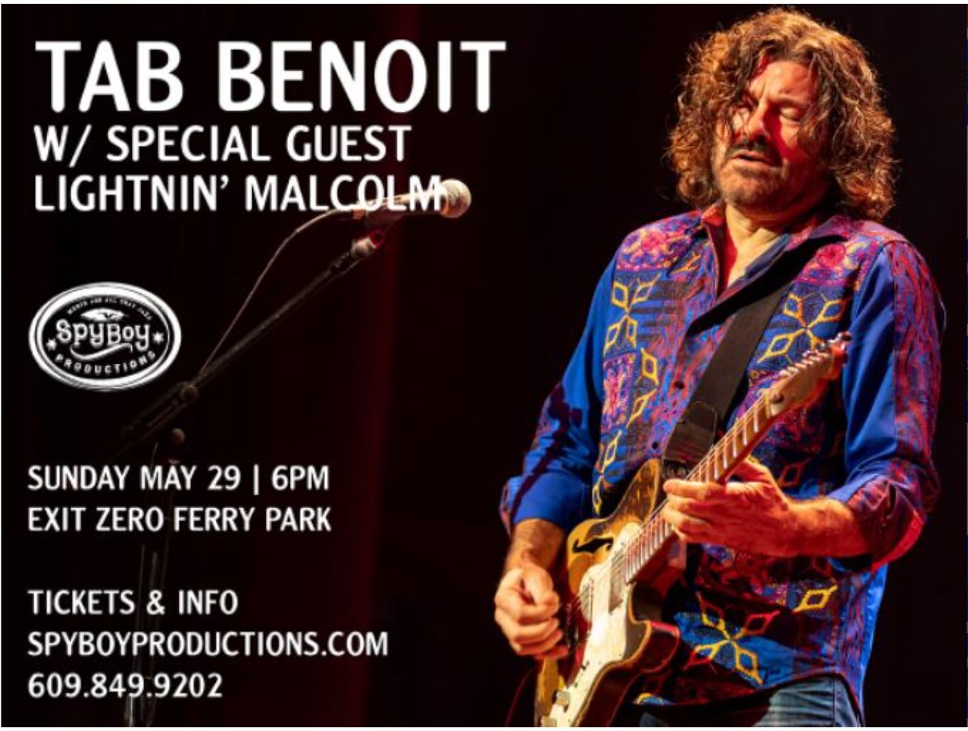 Tab Benoit on Tour, Performing at Exit Zero Ferry Park - BackStage360.com